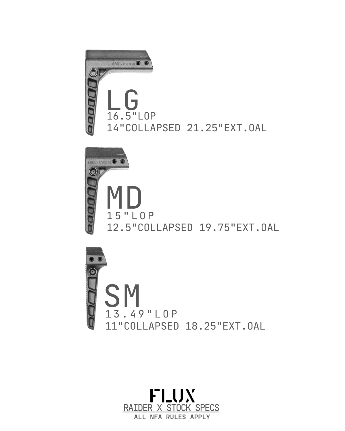 SBR Stock Kit - Raider X P320 - FLUX Defense